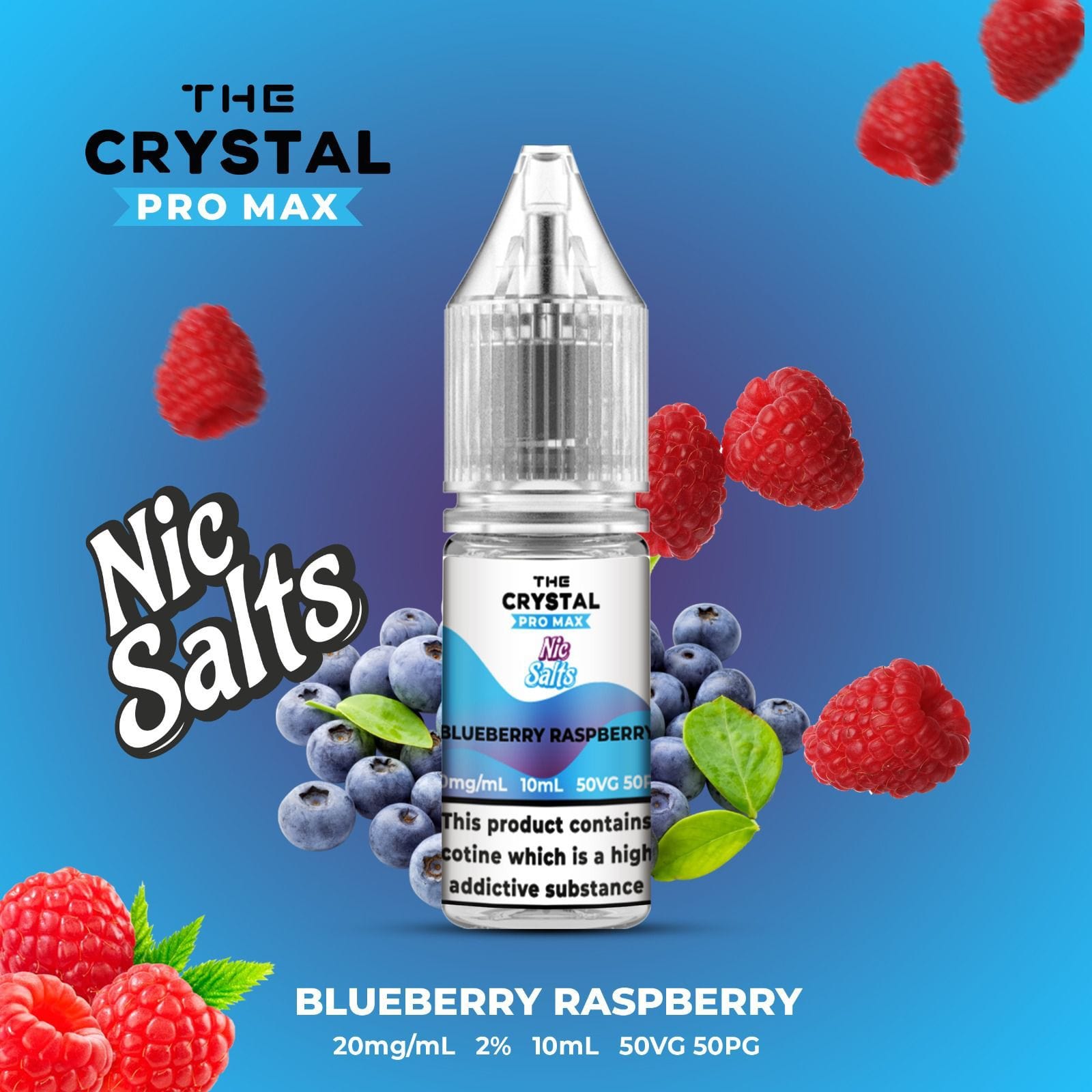 The Crystal Pro Max Vape Nic Salts 10ml - Box of 10 - Vapeareawholesale